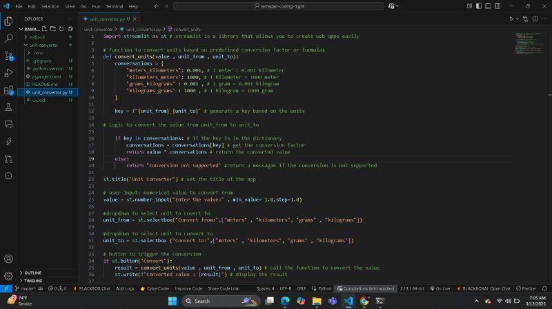 #ramadancodingnights #python #streamlit #unitconverter #codingjourney ... #ramadancodingnights #python #streamlit #unitconverter #codingjourney ...