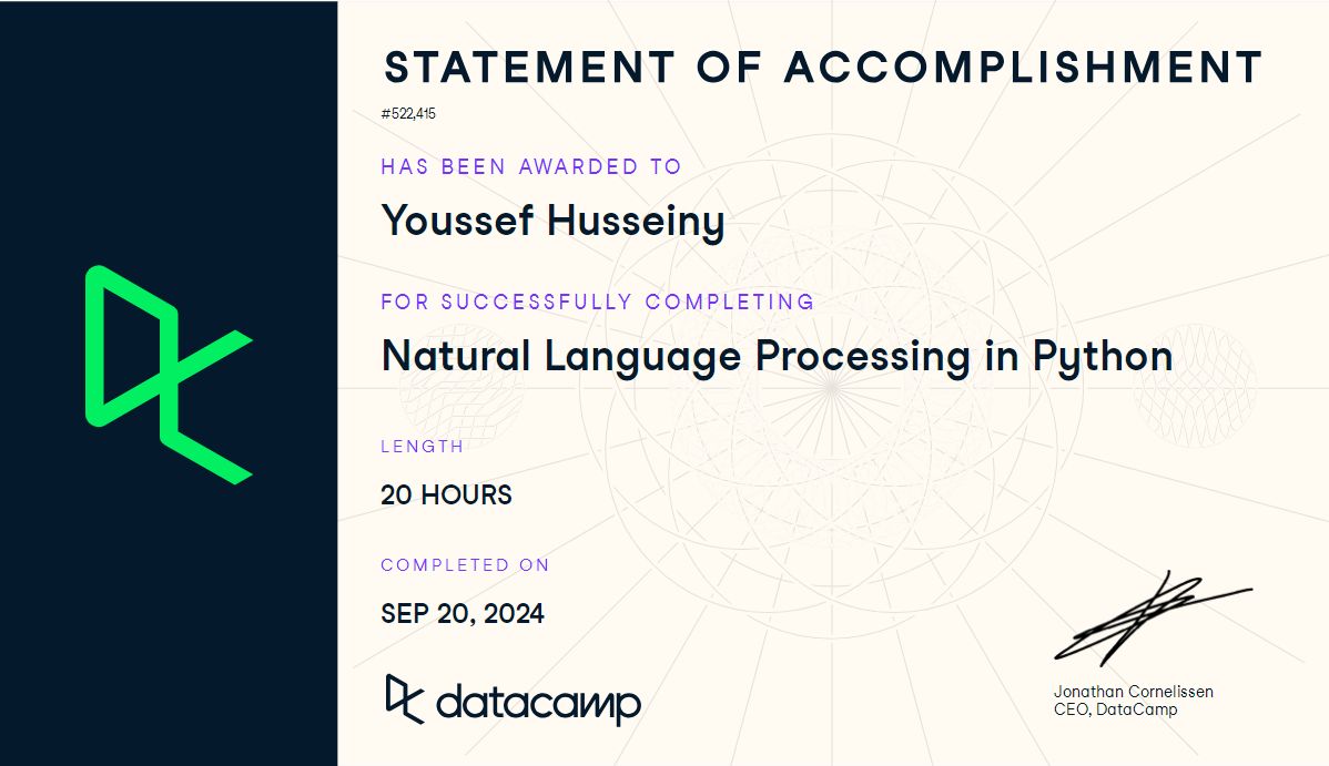 Youssef Husseiny on LinkedIn: #nlp #datascience #python # ... Youssef Husseiny on LinkedIn: #nlp #datascience #python # ...