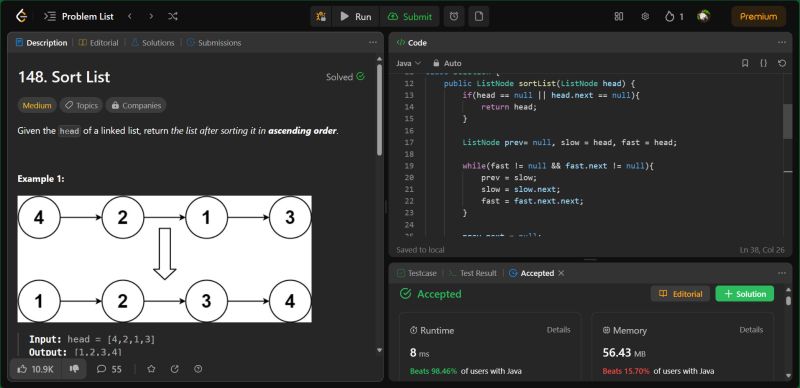 Day 76 of #100daysofcode: Sort List | Tanmay Kadam posted on the topic ... Day 76 of #100daysofcode: Sort List | Tanmay Kadam posted on the topic ...