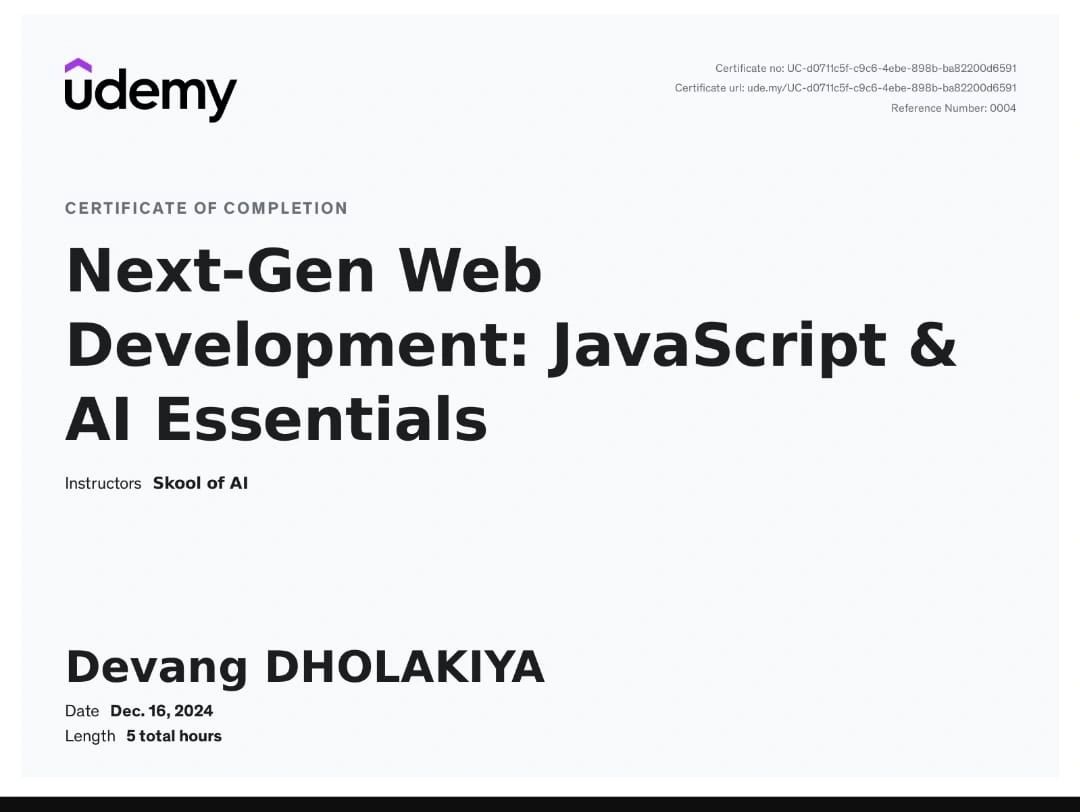 Devang Dholakiya on LinkedIn: #webdevelopment #javascript #ai #learning ... Devang Dholakiya on LinkedIn: #webdevelopment #javascript #ai #learning ...