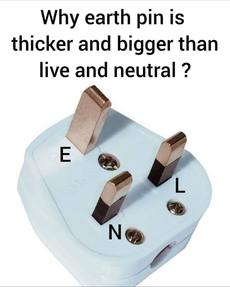 Ermal Serdari on LinkedIn: Why earth pin is thicker and bigger than ... Ermal Serdari on LinkedIn: Why earth pin is thicker and bigger than ...