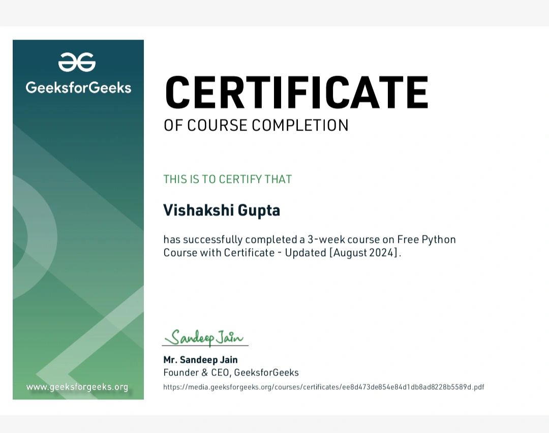 Vishakshi Gupta on LinkedIn: #python #learning #coding #tech # ... Vishakshi Gupta on LinkedIn: #python #learning #coding #tech # ...