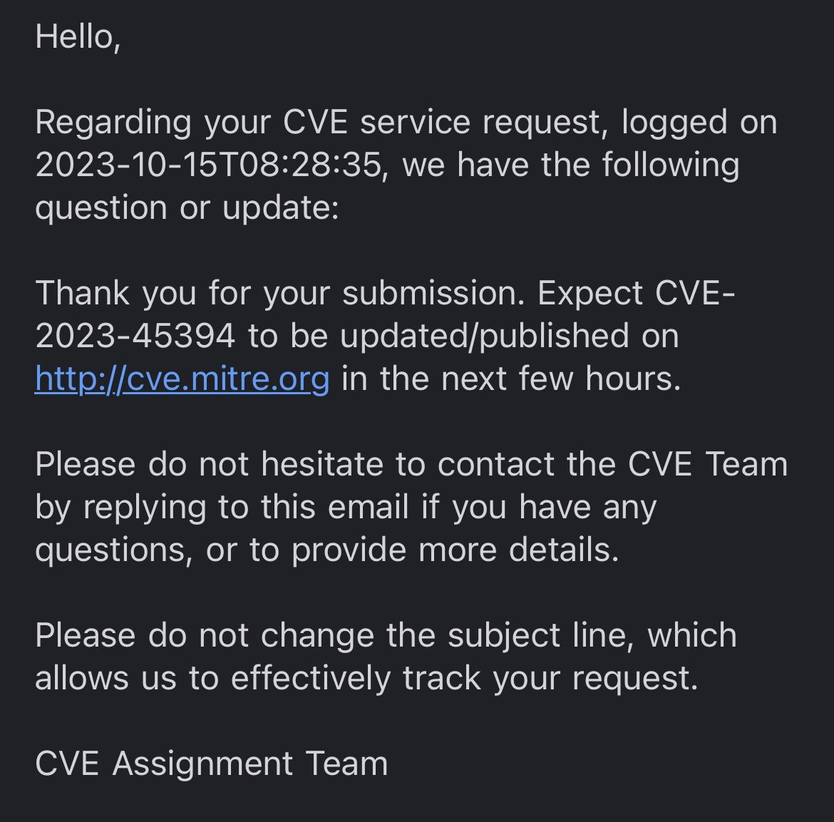 Kartik Bansal on LinkedIn: CVE registered #CVE | 10 comments Kartik Bansal on LinkedIn: CVE registered #CVE | 10 comments