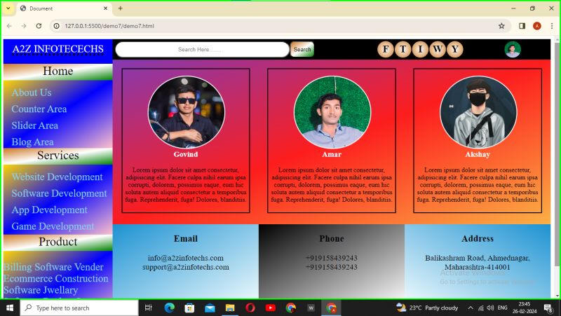 Normal webpage using HTML and CSS | Amar Shinde Normal webpage using HTML and CSS | Amar Shinde