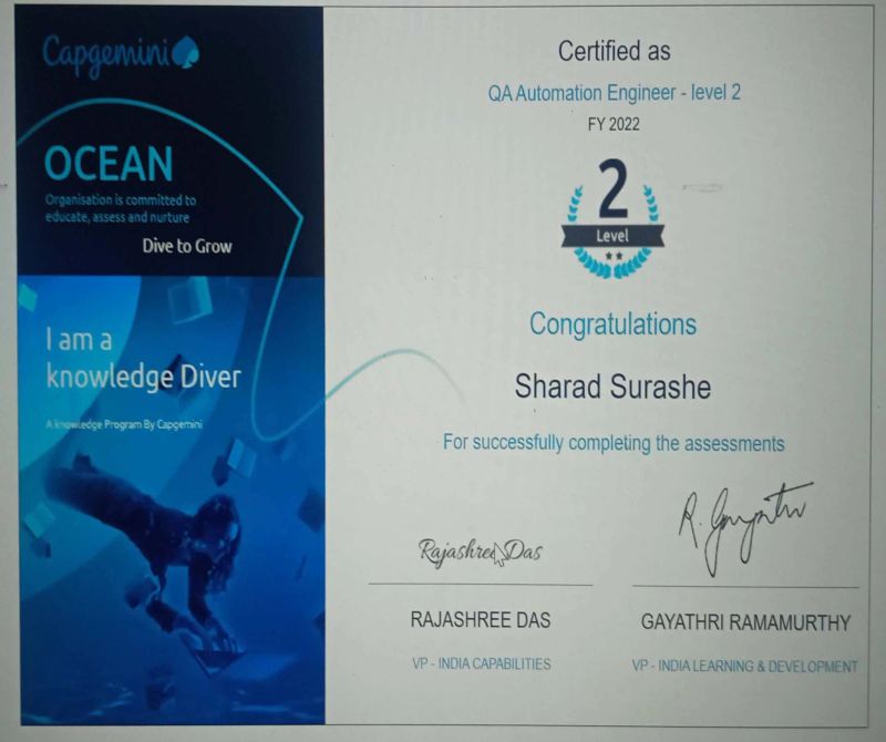 Hello connections, I am happy to share that I am certified as a QA ... Hello connections, I am happy to share that I am certified as a QA ...