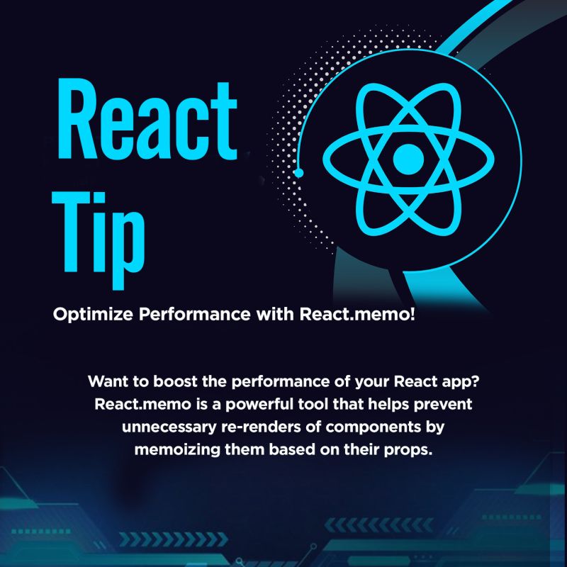 React Tip: Optimize Performance with React.memo! Want to boost the ... React Tip: Optimize Performance with React.memo! Want to boost the ...