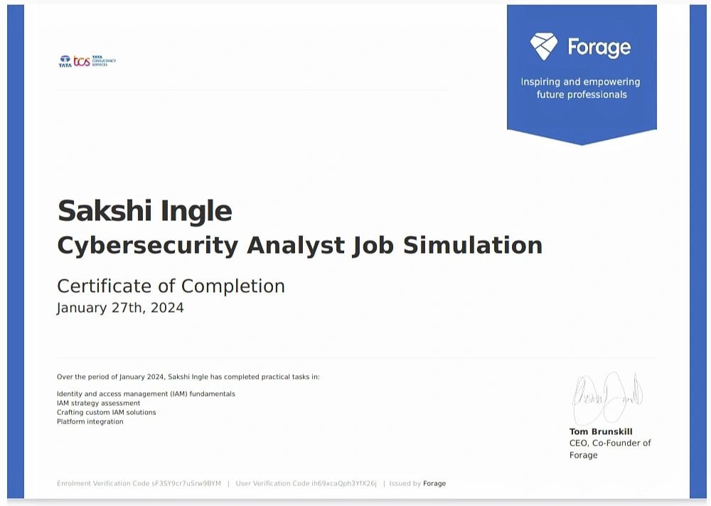 Sakshi Ingle on LinkedIn: I just completed Tata Consultancy Services 's ... Sakshi Ingle on LinkedIn: I just completed Tata Consultancy Services 's ...
