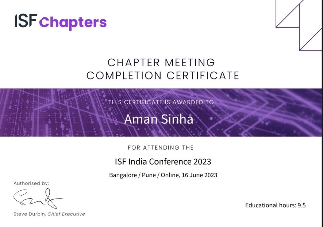 Aman Sinha on LinkedIn: #isf #india Aman Sinha on LinkedIn: #isf #india