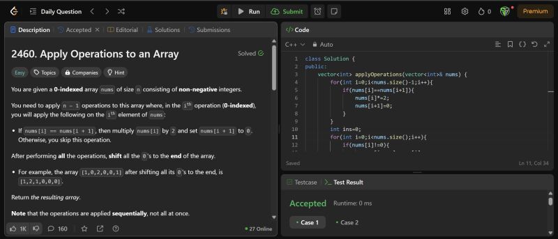 #leetcodechallenge #100daysofcoding #arrayoperations | Sai Bhatia #leetcodechallenge #100daysofcoding #arrayoperations | Sai Bhatia