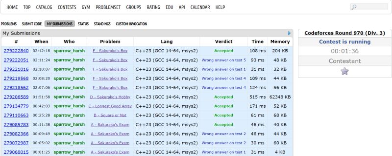 Harsh Vardhan on LinkedIn: #connect #codeforces #codechef #leetcode #cp ... Harsh Vardhan on LinkedIn: #connect #codeforces #codechef #leetcode #cp ...