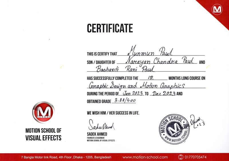 Munmun Paul on LinkedIn: Achievement Munmun Paul on LinkedIn: Achievement