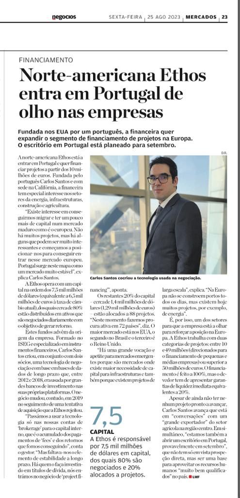 Ethos Asset Management INC. posted on LinkedIn Ethos Asset Management INC. posted on LinkedIn