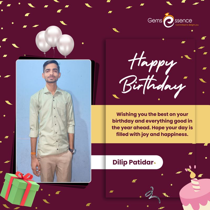 Happy Birthday Dilip! | Gems Essence Infotech Pvt Ltd Happy Birthday Dilip! | Gems Essence Infotech Pvt Ltd