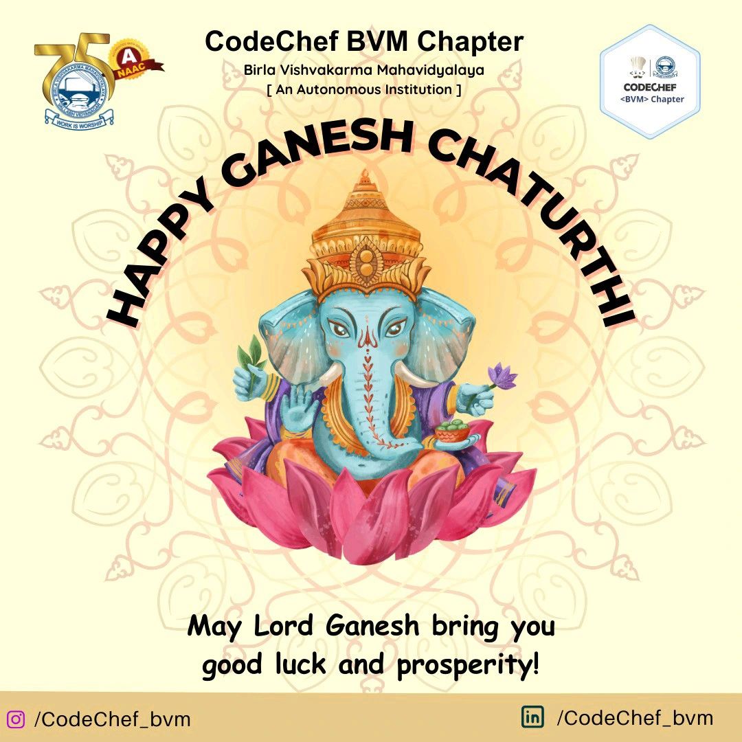CodeChef BVM Chapter on LinkedIn: #include #codechefbvm # ... CodeChef BVM Chapter on LinkedIn: #include #codechefbvm # ...