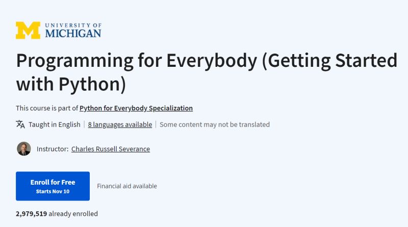 Python Coding on LinkedIn: Programming for Everybody (Getting Started ... Python Coding on LinkedIn: Programming for Everybody (Getting Started ...