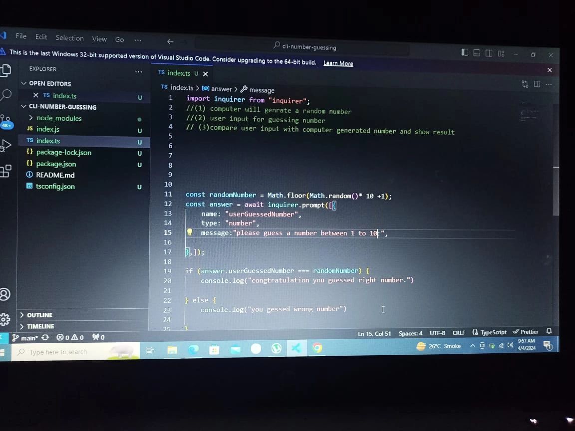 #typescript #cli #gamedev #codingjourney | Manthar Ali #typescript #cli #gamedev #codingjourney | Manthar Ali