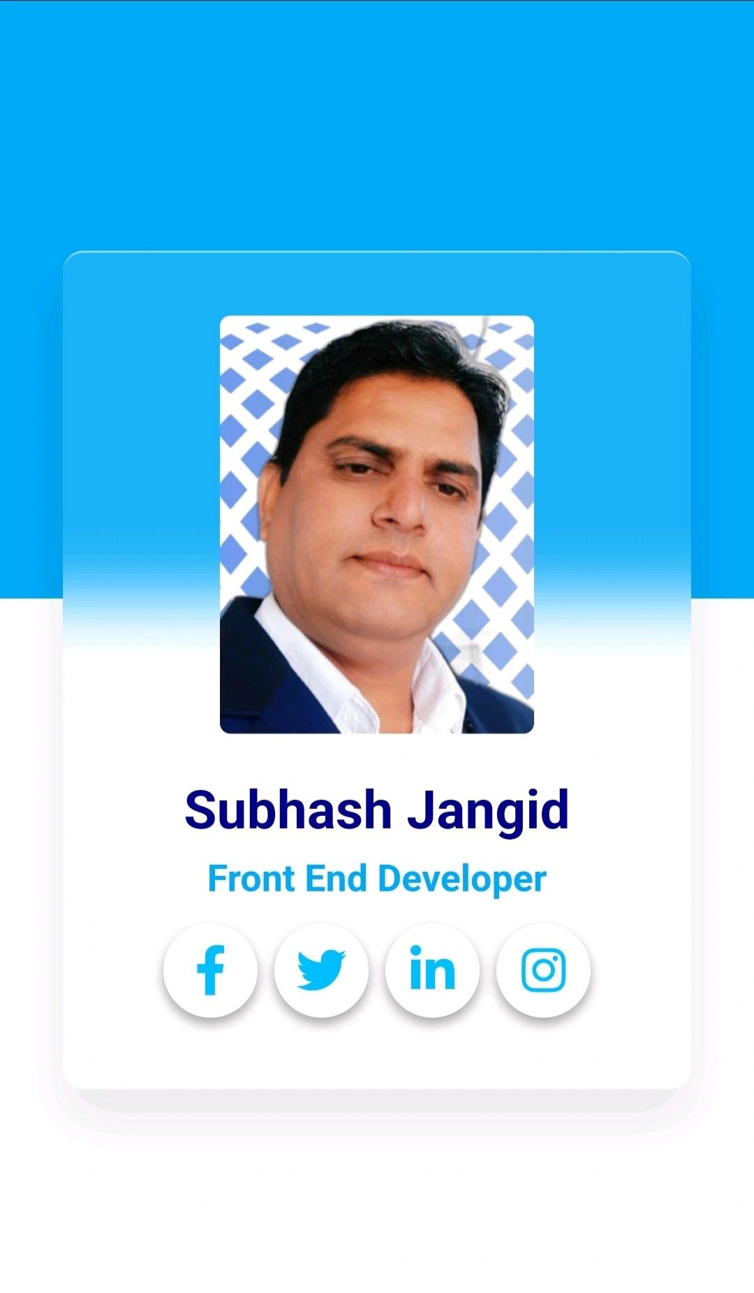 Used HTML and CSS. | Subhash Chandra Jangid Used HTML and CSS. | Subhash Chandra Jangid