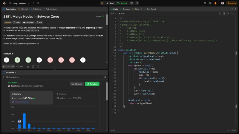 Rishu Kumar on LinkedIn: Day 46 on #LeetCode: Solved Problem of the Day ... Rishu Kumar on LinkedIn: Day 46 on #LeetCode: Solved Problem of the Day ...