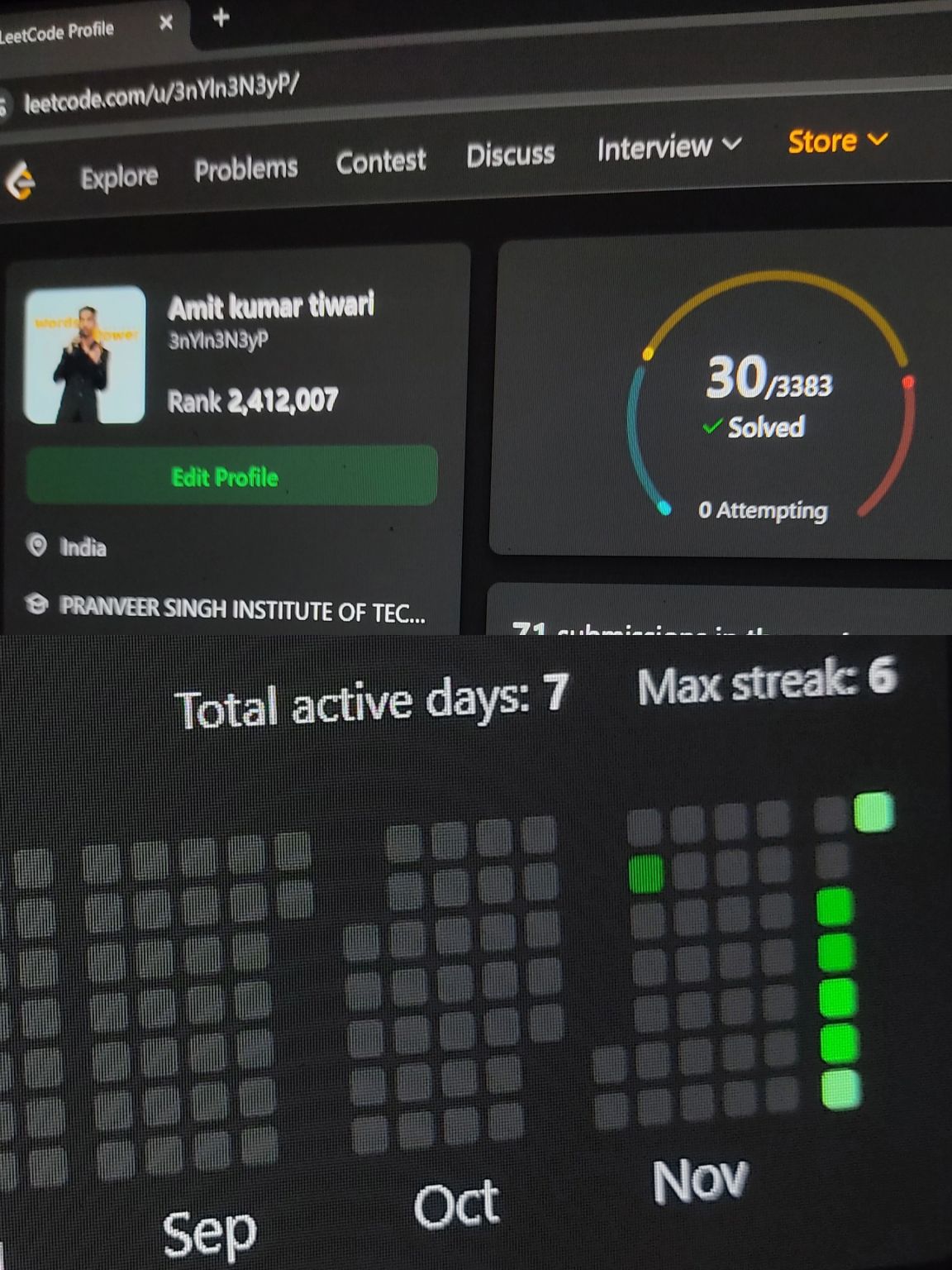 Amit kumar Tiwari on LinkedIn: Completed 30 dsa questions on leetcode ... Amit kumar Tiwari on LinkedIn: Completed 30 dsa questions on leetcode ...