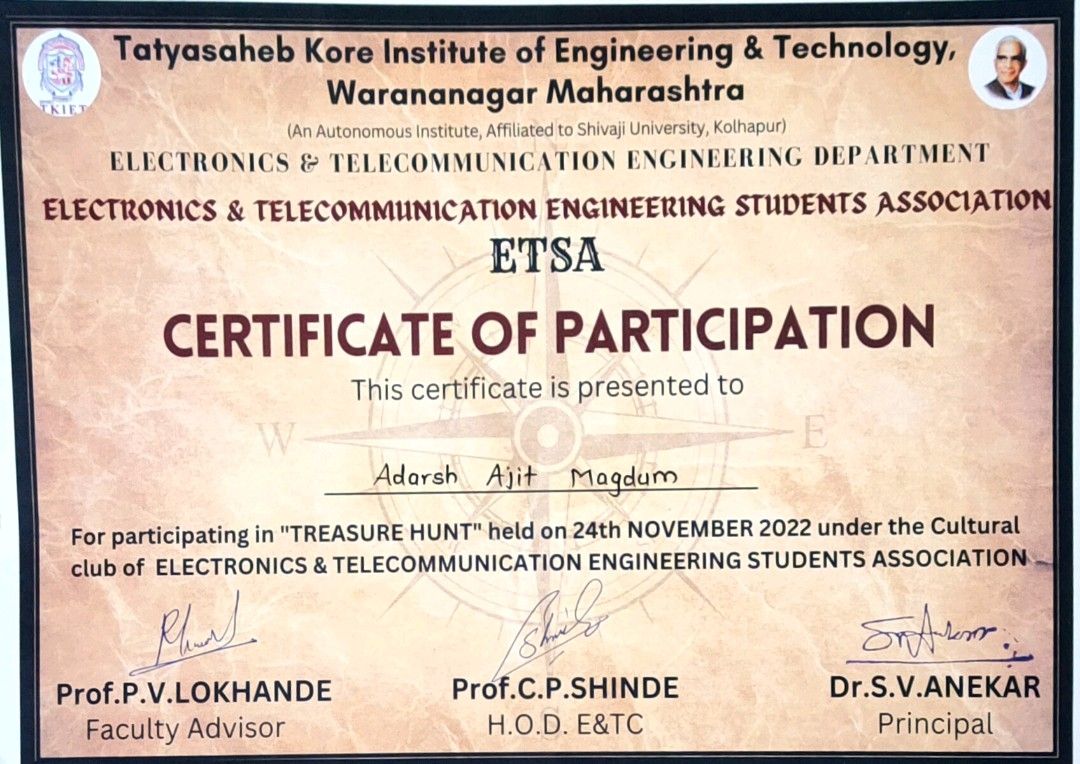 Adarsh Magdum on LinkedIn: #technology #engineering #treasurehunt # ... Adarsh Magdum on LinkedIn: #technology #engineering #treasurehunt # ...