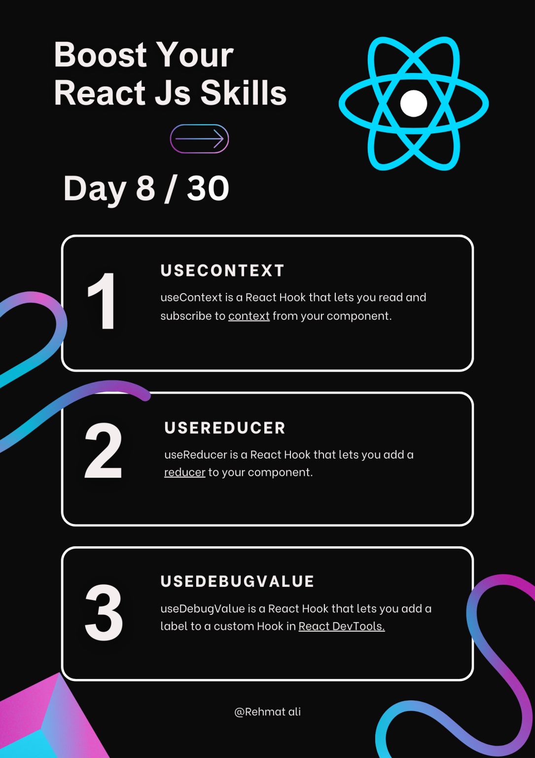 rehmat ali on LinkedIn: #reactjs #30daysofreact #reacthooks rehmat ali on LinkedIn: #reactjs #30daysofreact #reacthooks