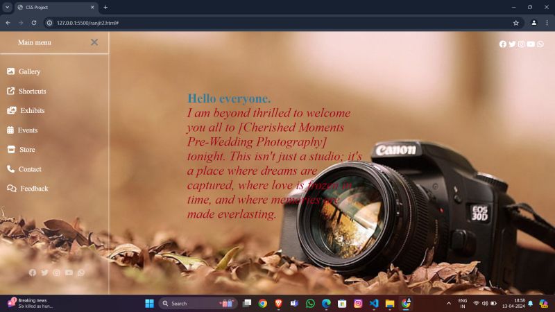 Hariom kumar on LinkedIn: Mini project. HTML and CSS used. pre wedding ... Hariom kumar on LinkedIn: Mini project. HTML and CSS used. pre wedding ...