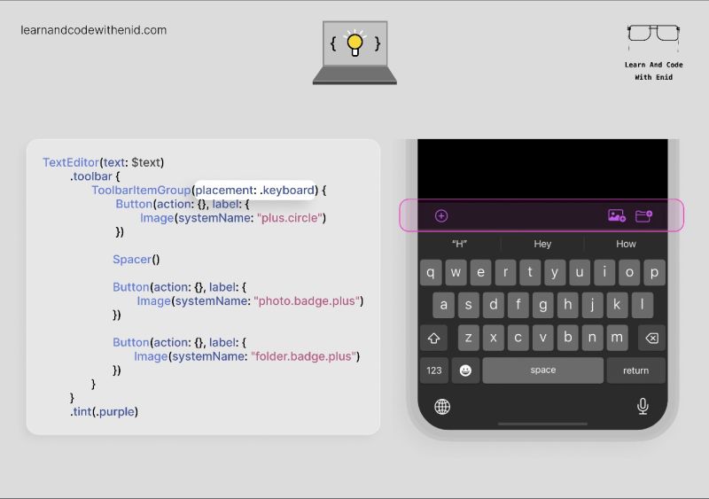 Adding a toolbar to the keyboard in SwiftUI💡 → https://lnkd.in/g5CFTHWA ... Adding a toolbar to the keyboard in SwiftUI💡 → https://lnkd.in/g5CFTHWA ...