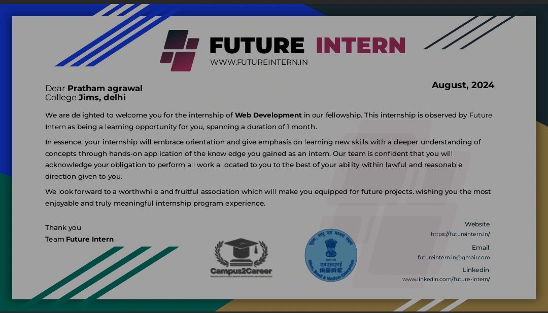 Pratham Agrawal on LinkedIn: #internship #newbeginnings #grateful # ... Pratham Agrawal on LinkedIn: #internship #newbeginnings #grateful # ...