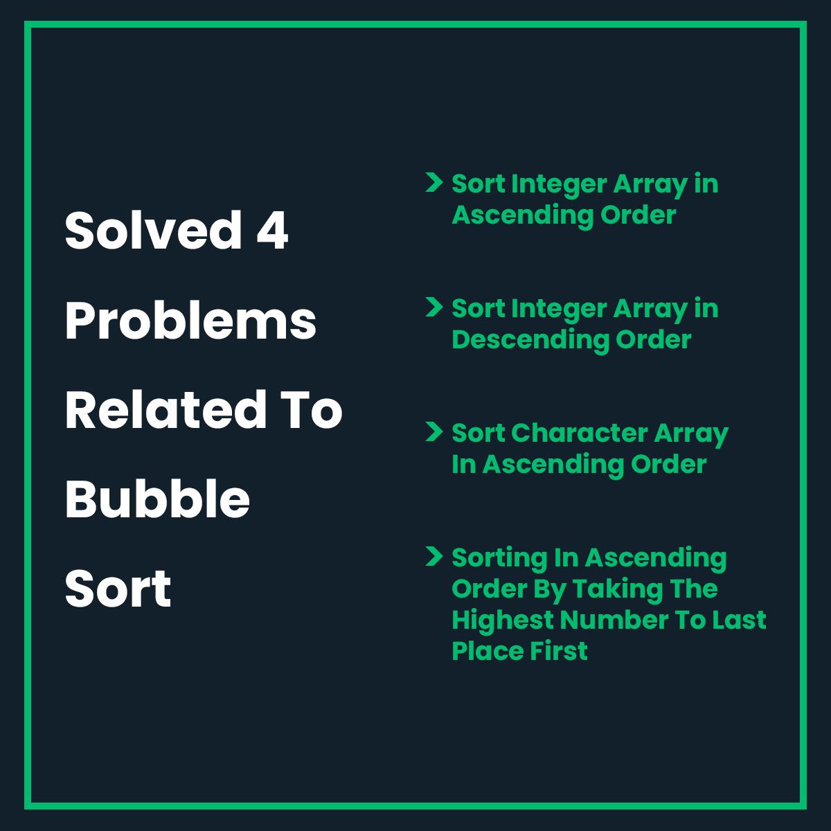 Hajra Naeem on LinkedIn: I have solved 4 problems related to Bubble ... Hajra Naeem on LinkedIn: I have solved 4 problems related to Bubble ...