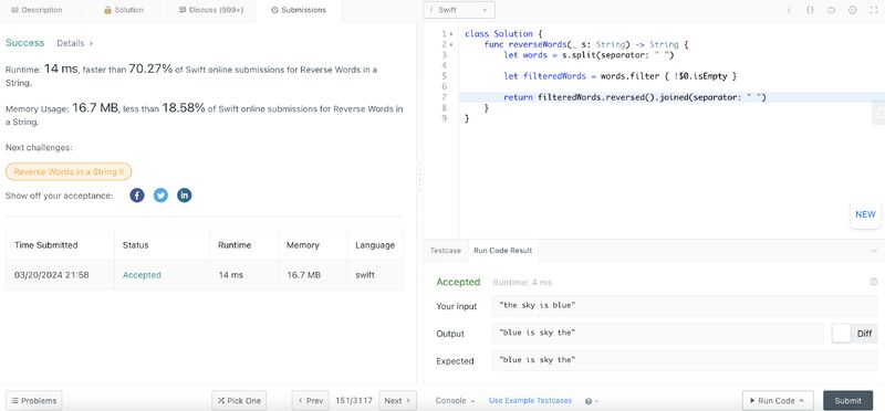 Day 29 Challenge: Reverse Words in a String | Shubham Mahadik posted on ... Day 29 Challenge: Reverse Words in a String | Shubham Mahadik posted on ...