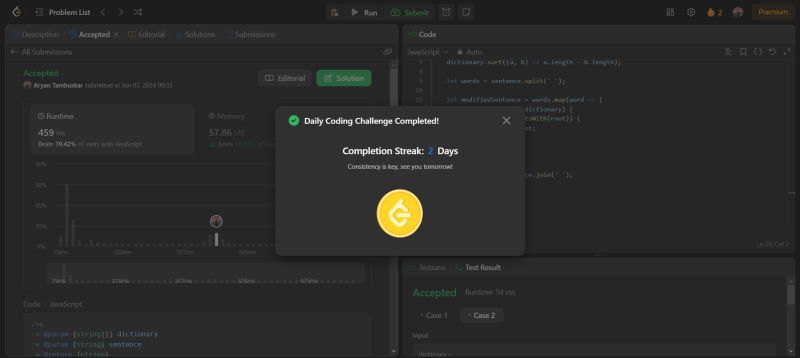 Aryan Tambuskar on LinkedIn: Day 2 of my LeetCode journey 🚀 Today, I ... Aryan Tambuskar on LinkedIn: Day 2 of my LeetCode journey 🚀 Today, I ...