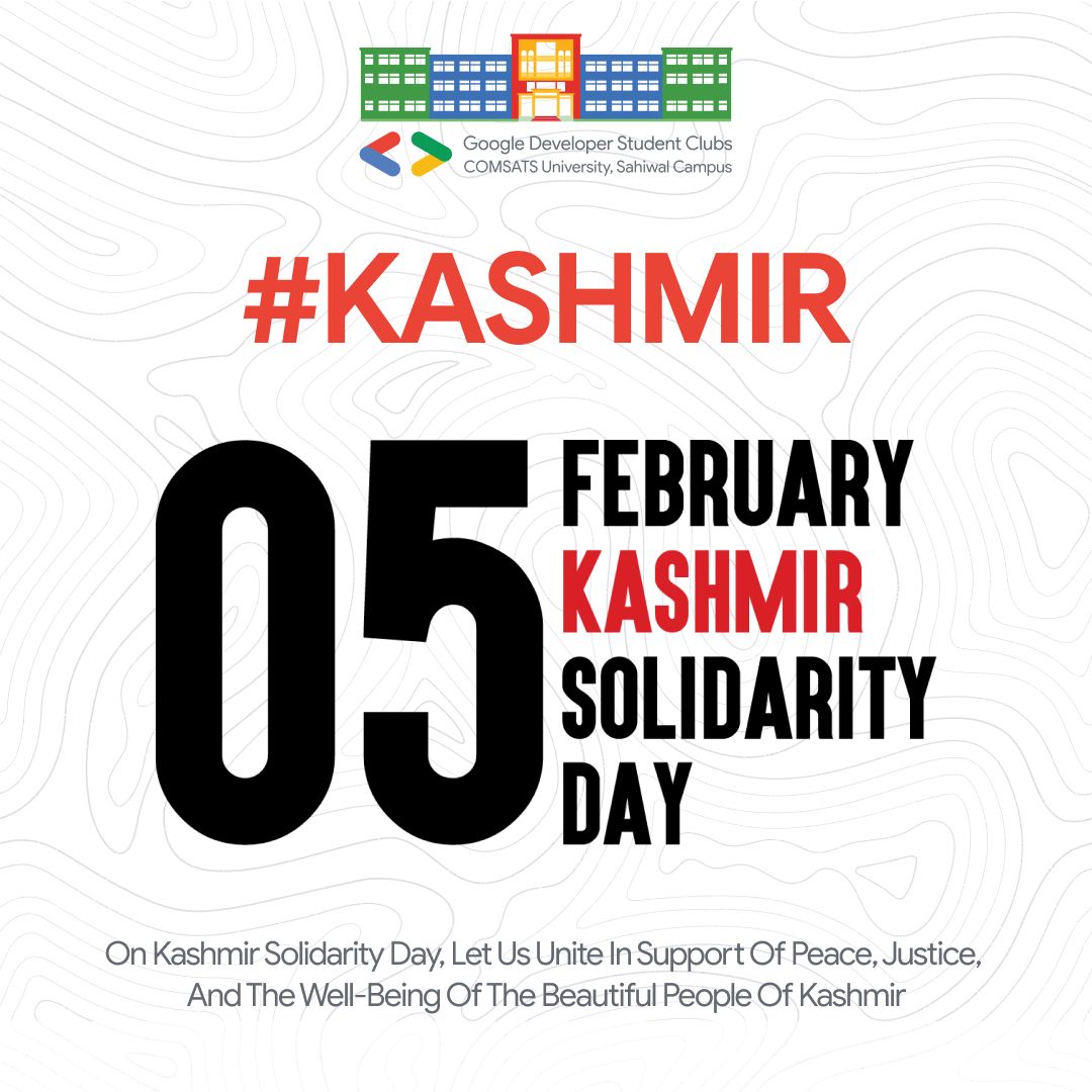 GDSC COMSATS SAHIWAL on LinkedIn: On Kashmir Day, GDSC Comsats Sahiwal ... GDSC COMSATS SAHIWAL on LinkedIn: On Kashmir Day, GDSC Comsats Sahiwal ...