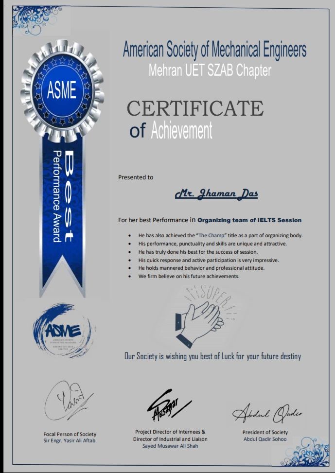 Jhaman Das Moorani on LinkedIn: #bestperformance #achievement #ielts #asme Jhaman Das Moorani on LinkedIn: #bestperformance #achievement #ielts #asme
