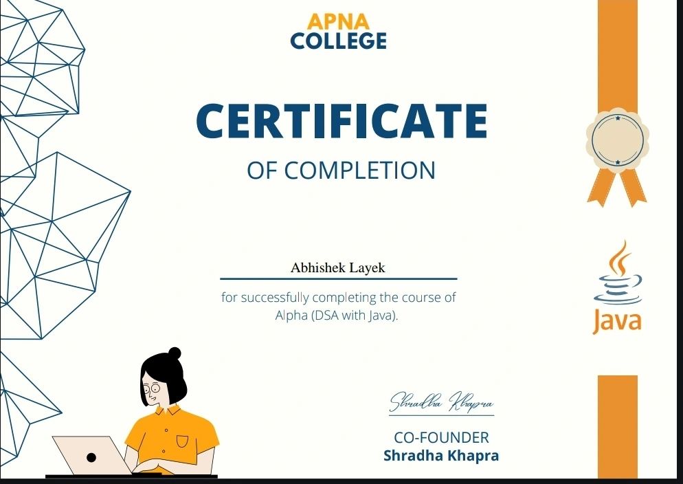 Abhishek Layek on LinkedIn: #java #javadeveloper #programming #apnacollege Abhishek Layek on LinkedIn: #java #javadeveloper #programming #apnacollege