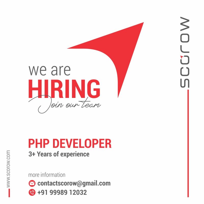 Scorow on LinkedIn: #phpdeveloper #hiring #techjobs #webdevelopment # ... Scorow on LinkedIn: #phpdeveloper #hiring #techjobs #webdevelopment # ...