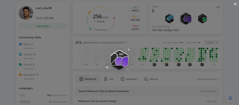 Nominated for LeetCode 200 Days badge | Mohd Sohel Salmani posted on ... Nominated for LeetCode 200 Days badge | Mohd Sohel Salmani posted on ...