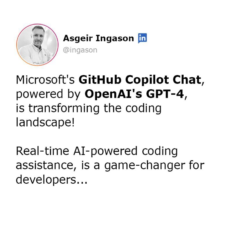 Asgeir I. on LinkedIn: #programming #programmers #github #coding #ai # ... Asgeir I. on LinkedIn: #programming #programmers #github #coding #ai # ...