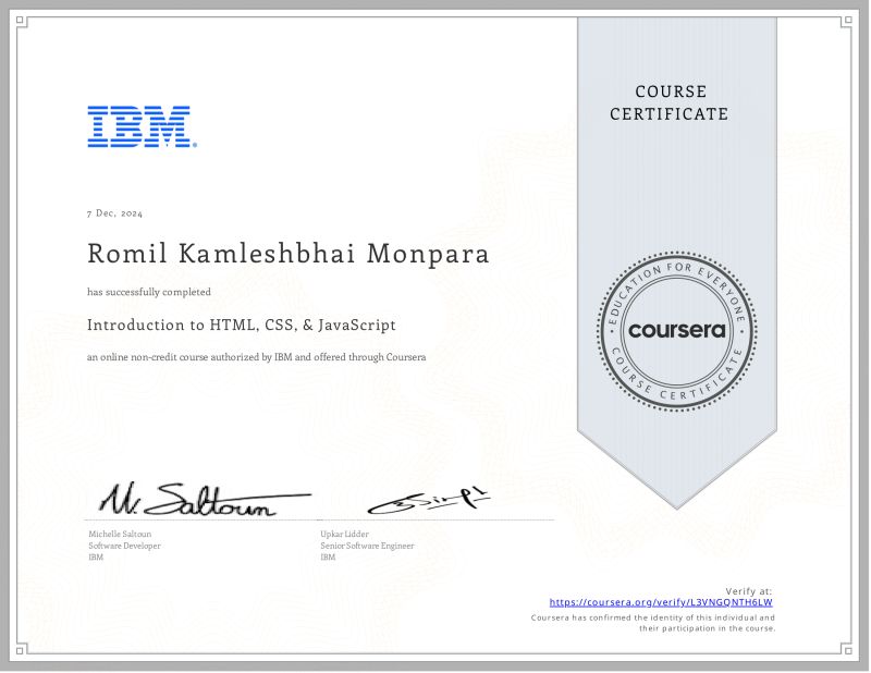 Romil Monpara on LinkedIn: #webdevelopment #html #css #javascript # ... Romil Monpara on LinkedIn: #webdevelopment #html #css #javascript # ...