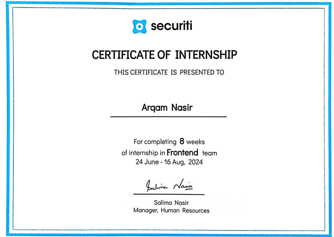 Arqam Nasir on LinkedIn: #gratitude #teamwork #mentorship #internship # ... Arqam Nasir on LinkedIn: #gratitude #teamwork #mentorship #internship # ...