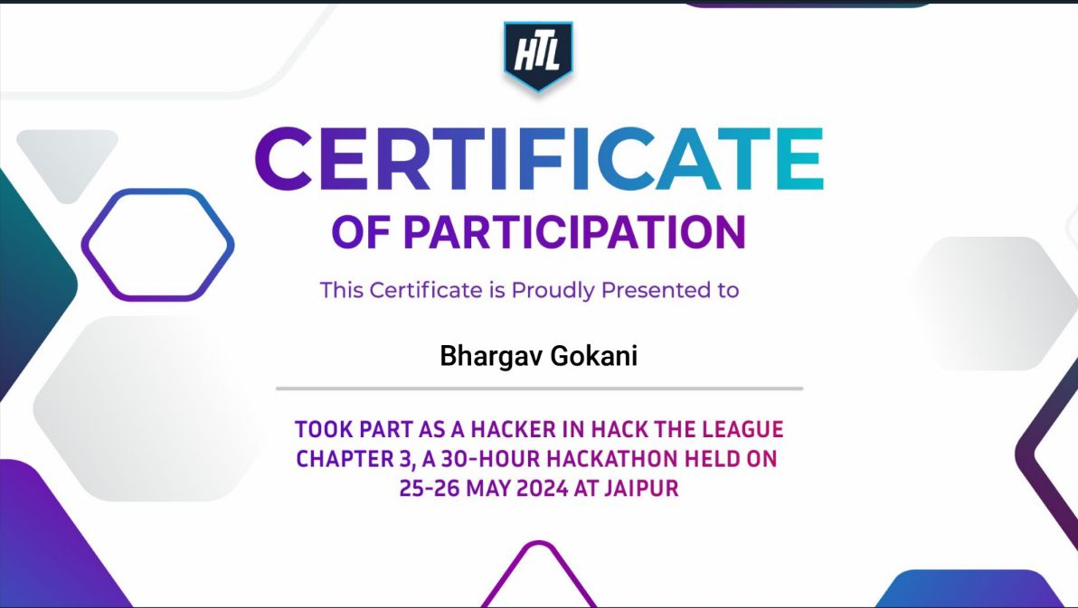 Bhargav Gokani on LinkedIn: #hacktheleague #hackathon #jecrcuniversity ... Bhargav Gokani on LinkedIn: #hacktheleague #hackathon #jecrcuniversity ...