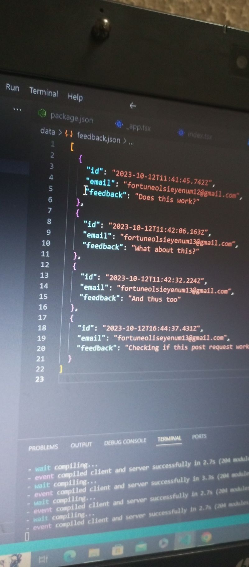 Fortune Oliseyenum on LinkedIn: I created my first API today with ... Fortune Oliseyenum on LinkedIn: I created my first API today with ...