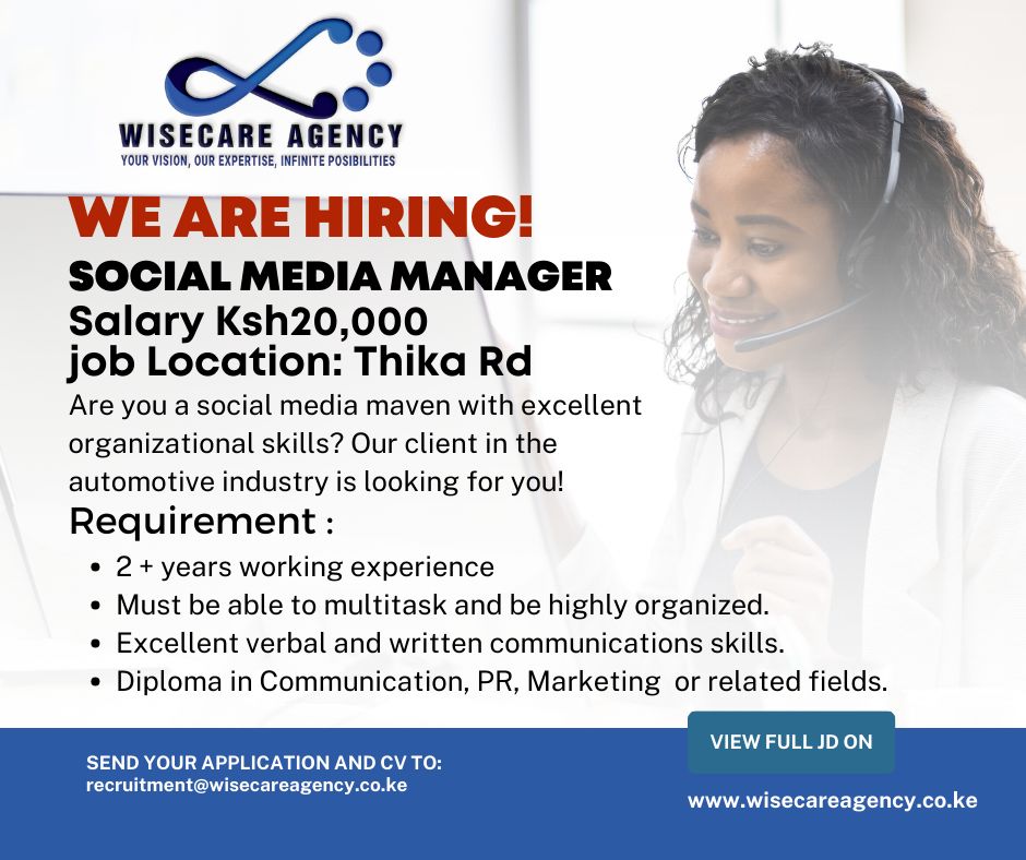 Priscah Nyambura (CHRP-K) on LinkedIn: #jobopening #hiring #nowhiring # ... Priscah Nyambura (CHRP-K) on LinkedIn: #jobopening #hiring #nowhiring # ...