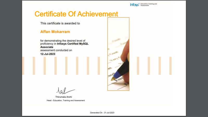 🎉 Excited to share that I've successfully completed the MySQL ... 🎉 Excited to share that I've successfully completed the MySQL ...