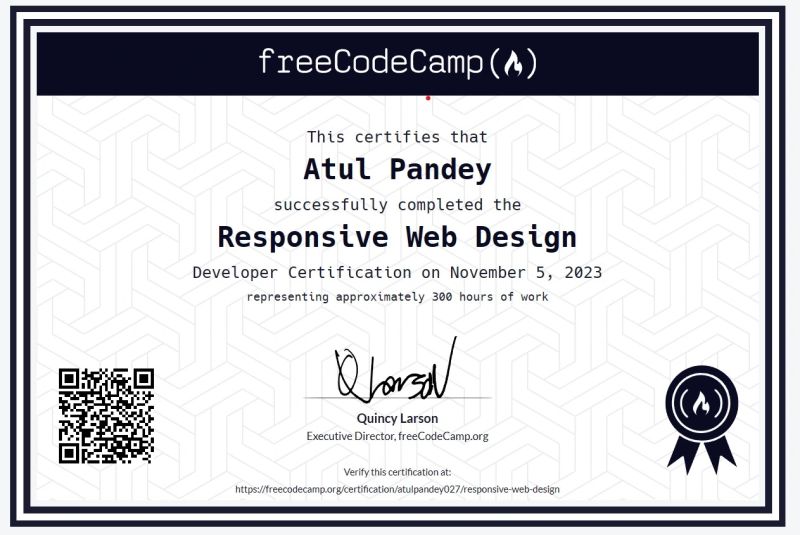 Atul Pandey on LinkedIn: #html5 #css #certification #webdevelopment Atul Pandey on LinkedIn: #html5 #css #certification #webdevelopment