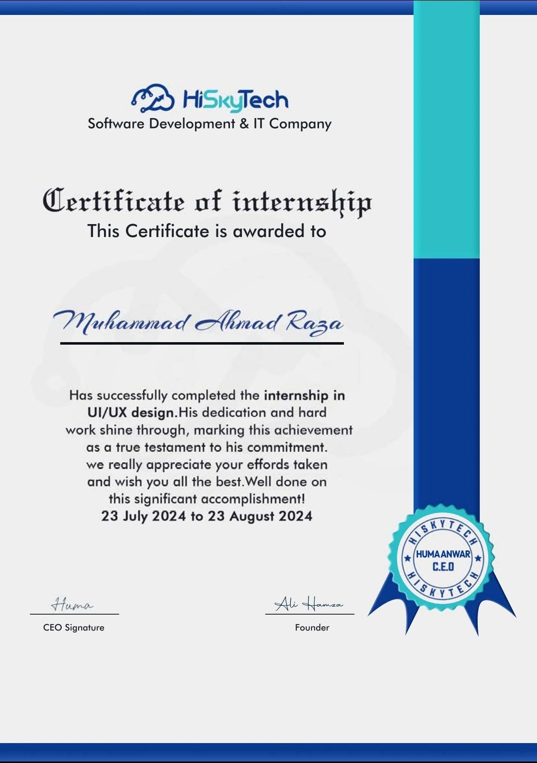 Muhammad Ahmad Raza on LinkedIn: #uidesign #uxdesign #internship Muhammad Ahmad Raza on LinkedIn: #uidesign #uxdesign #internship