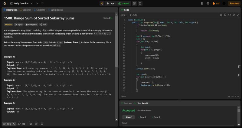 LeetCode solved a problem on Subarray Sums | Khushi Agarwal posted on ... LeetCode solved a problem on Subarray Sums | Khushi Agarwal posted on ...