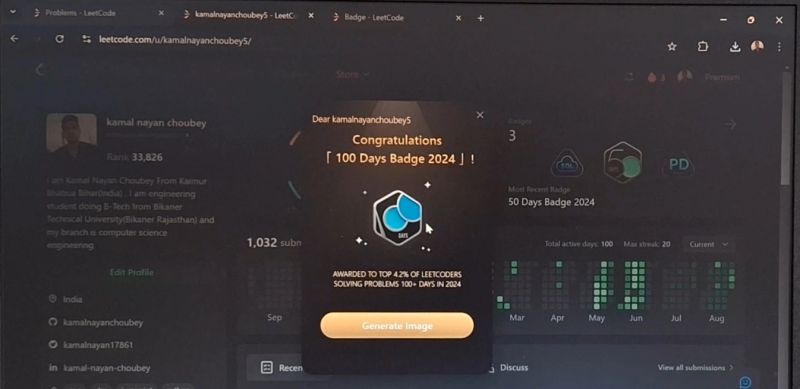 Kamal Nayan Choubey on LinkedIn: #leetcode #100daysofcode # ... Kamal Nayan Choubey on LinkedIn: #leetcode #100daysofcode # ...