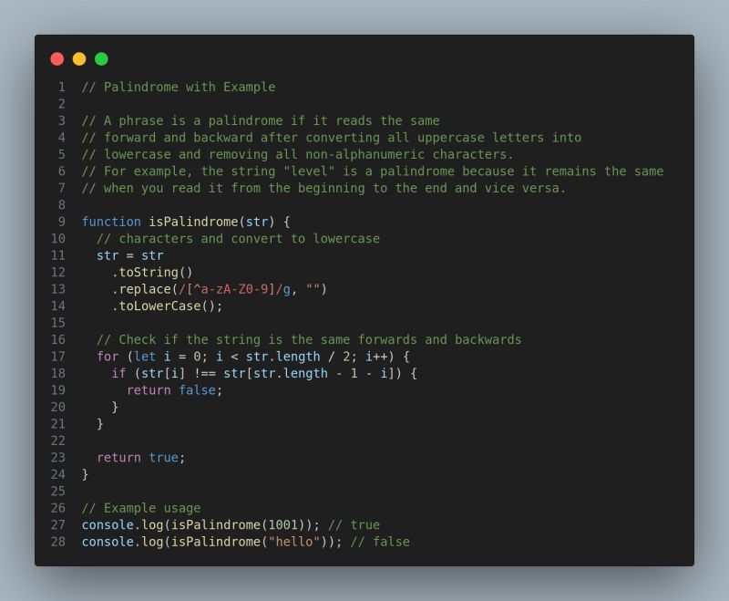 Ashish M. on LinkedIn: #palindrome #example #javascript Ashish M. on LinkedIn: #palindrome #example #javascript