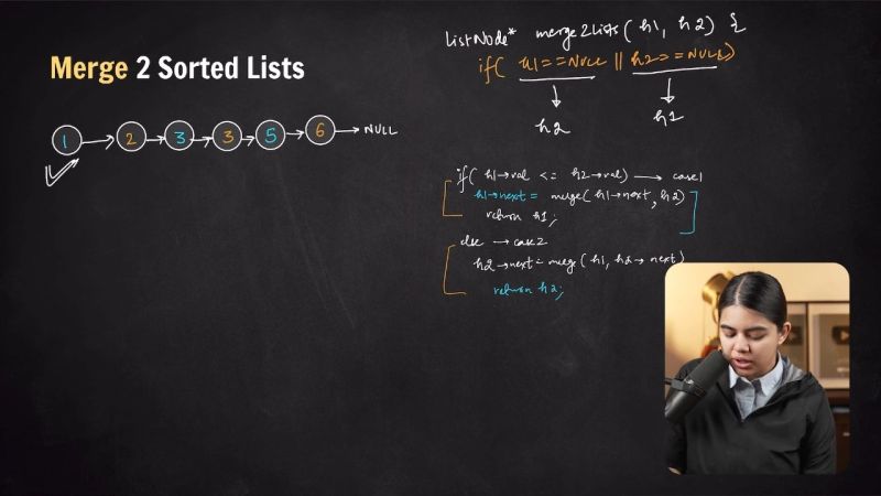 #dsa #leetcode #linkedlist #mergetwosortedlists #iteration #coding ... #dsa #leetcode #linkedlist #mergetwosortedlists #iteration #coding ...