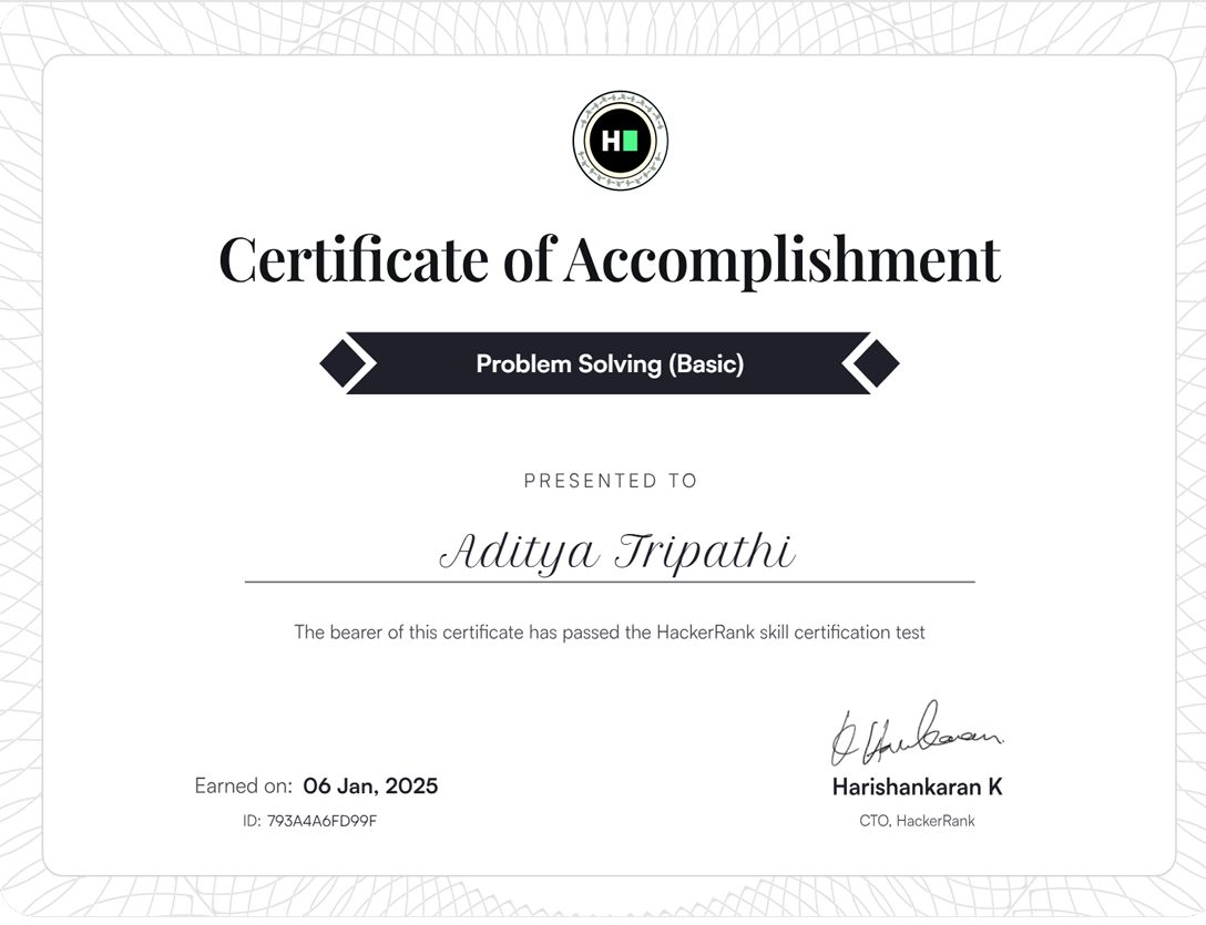 Aditya Tripathi on LinkedIn: #problemsolving #coding #hackerrank # ... Aditya Tripathi on LinkedIn: #problemsolving #coding #hackerrank # ...